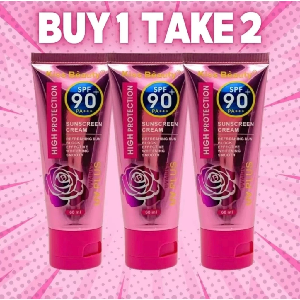 Buy1 Take 2 VELLSAR The sunscreen cream UV plus high protection skintone cream SPF 90 PA ...