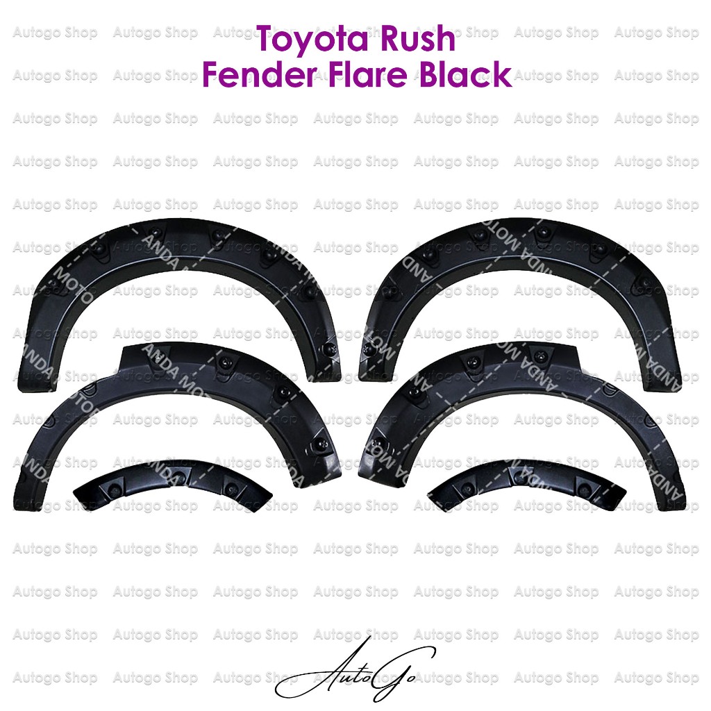 Toyota Rush 2019-2025 Fender Flare Black | Shopee Philippines