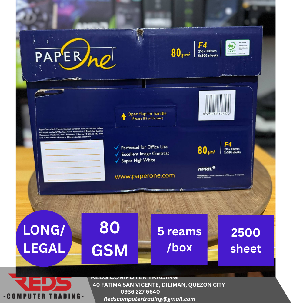 Paper One 80gsm Long/legal (5reams/1box/2500sheets) | Shopee Philippines