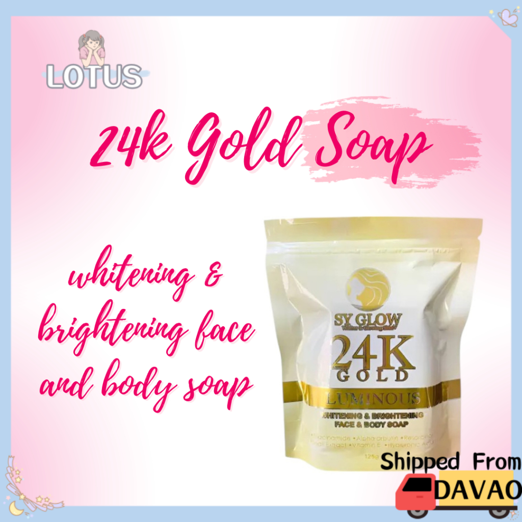 LOTUS 24K Gold Luminous Whitening and Brightening Face and Body Soap SY ...