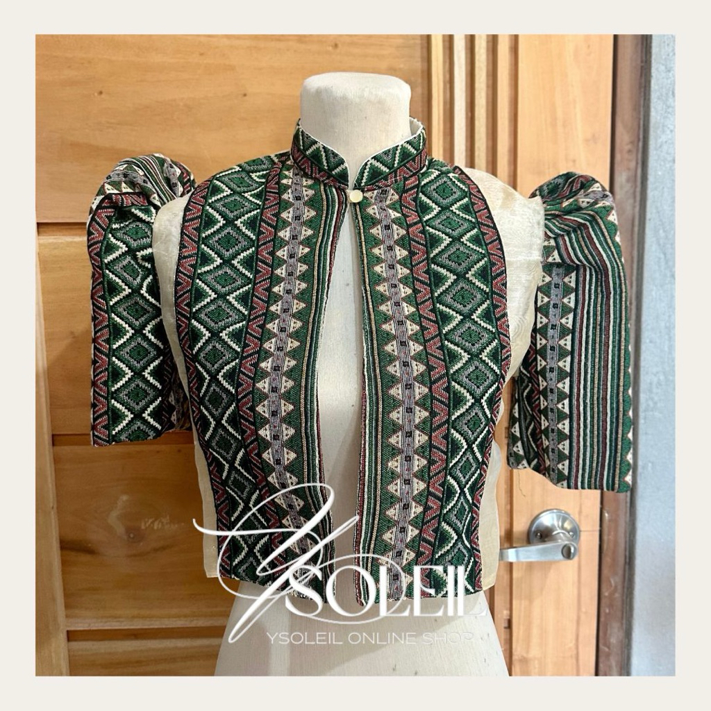Modern Filipiniana Bolero – Ethnic Fabric | Shopee Philippines