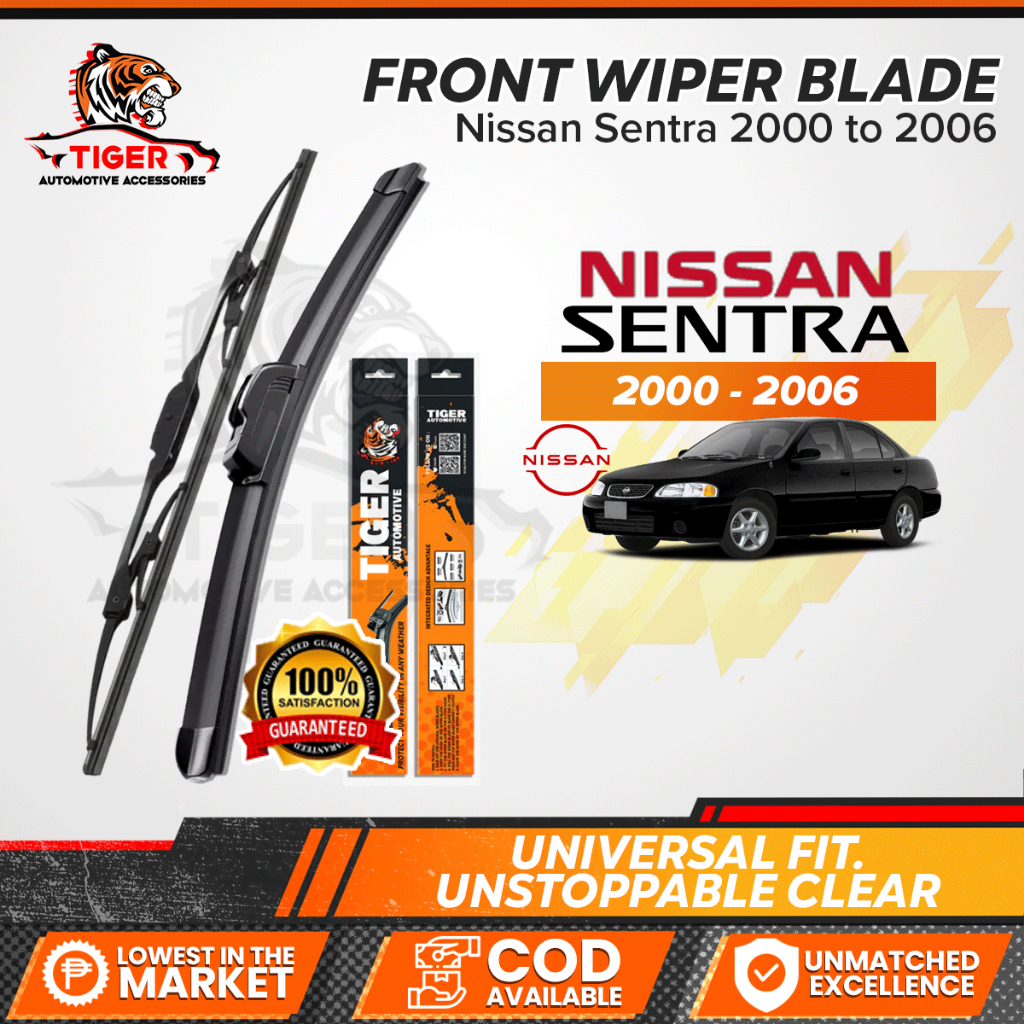 TIGERAUTO Nissan Sentra 2000 to 2006 Car Windshield Wiper Blade Set 22 ...