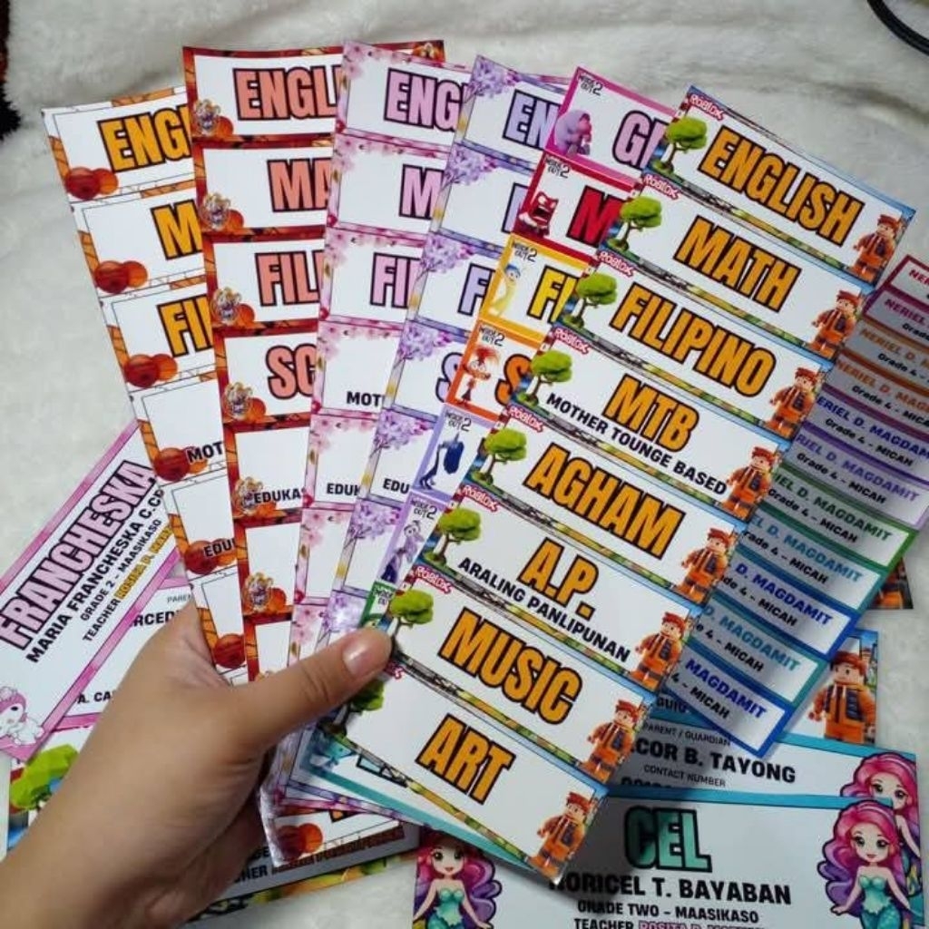 BACK TO SCHOOL Name/Subject Label Sticker | Shopee Philippines