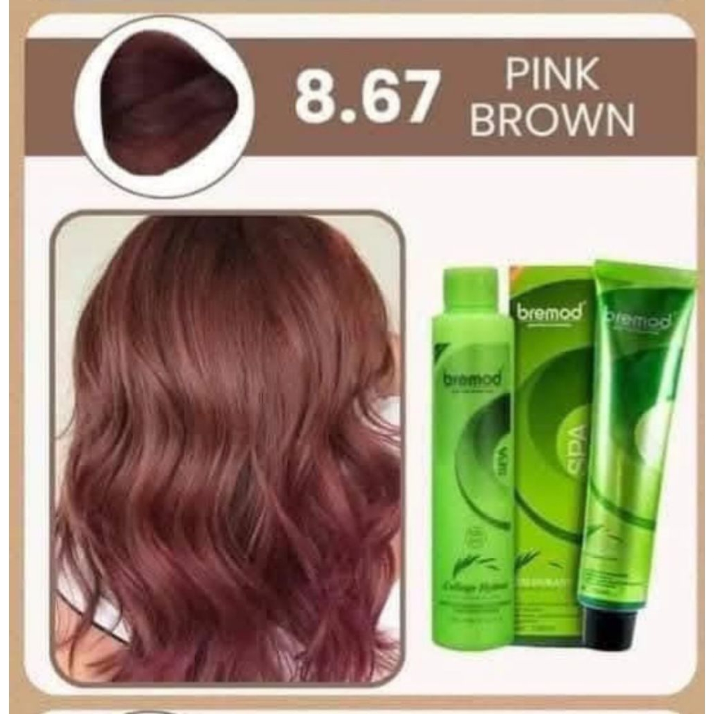 Bremod 8.67 Pink Brown Hair Color 100ml | Shopee Philippines