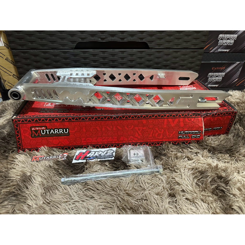 MUTARRU FULL CNC SWING ARM +2 Free Axle FOR WAVE | XRM 125 | RAIDER 150 ...