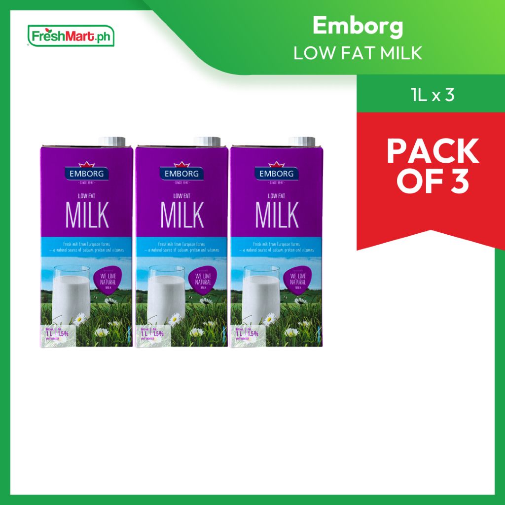 Emborg UHT Milk 1L - Pack of 3s | Shopee Philippines