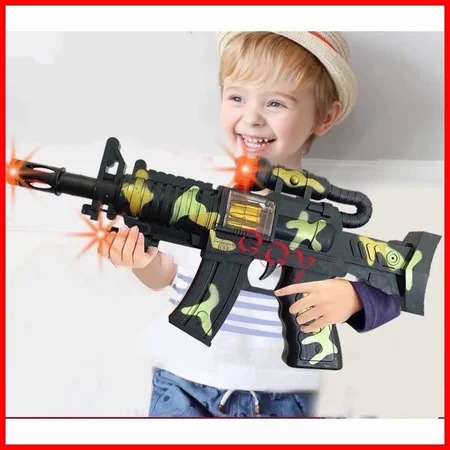 Super Power Special Machine Gun Toy with Flashing Lights, Sound ...