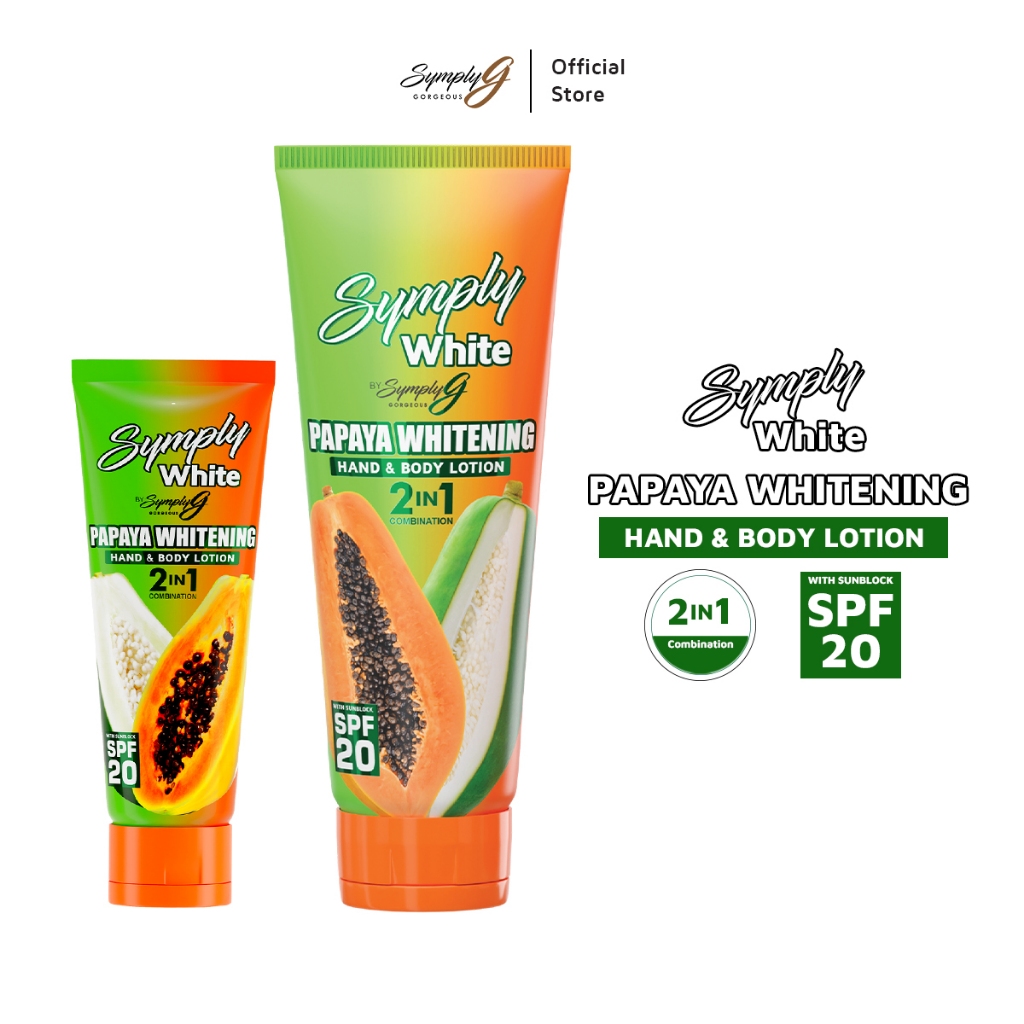 Symplywhite 2 in 1 Papaya Whitening Lotion w/ SPF20 | Shopee Philippines