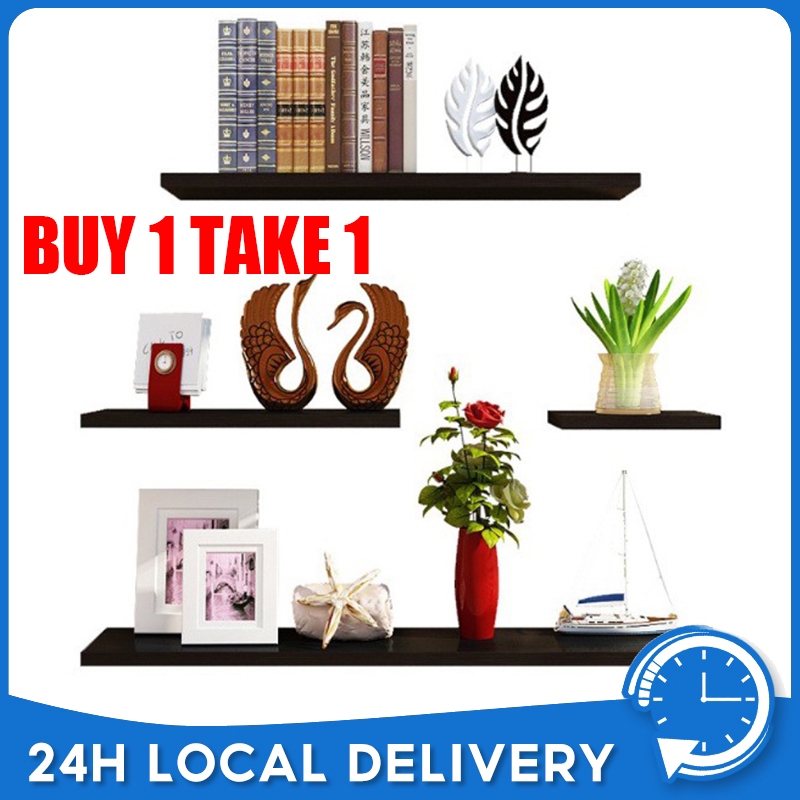 Wall Mounted Floating Shelves 4pcsWooden Shelf Wall Book Shelf Floating ...