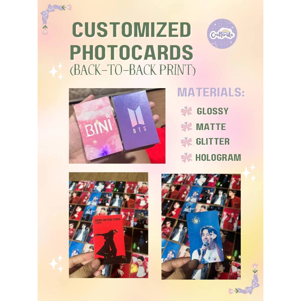 PERSONALIZED PHOTOCARDS| BACK-TO-BACK- PRINT | 300 GSM | Shopee Philippines