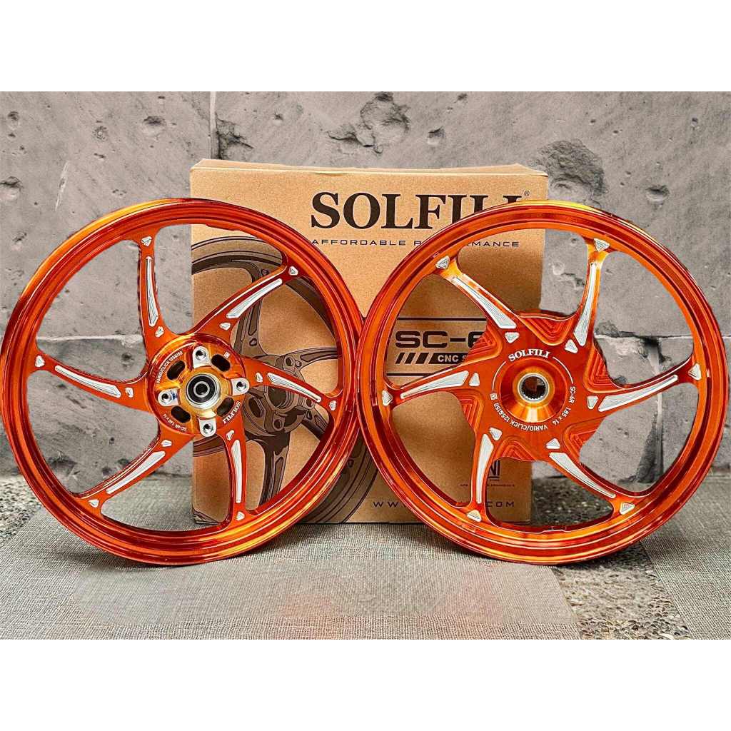 SOLFILI SC-6R CNC MAGS for HONDA CLICK/YAMAHA MIO I 125 (4 HOLES ...