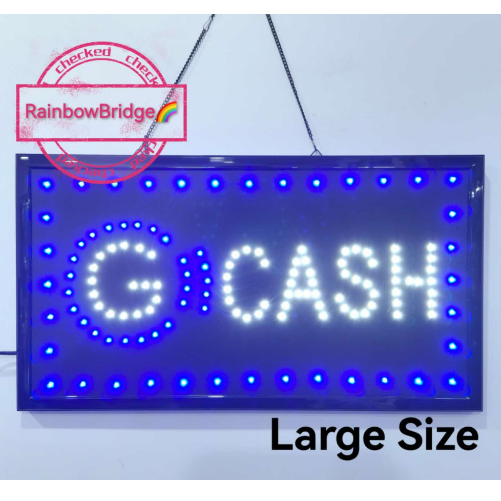 RAINBOW BRIDGE LED SIGNAGE G-CASH (New-BLUE+WHITE-Small-Large) #SIZE ...