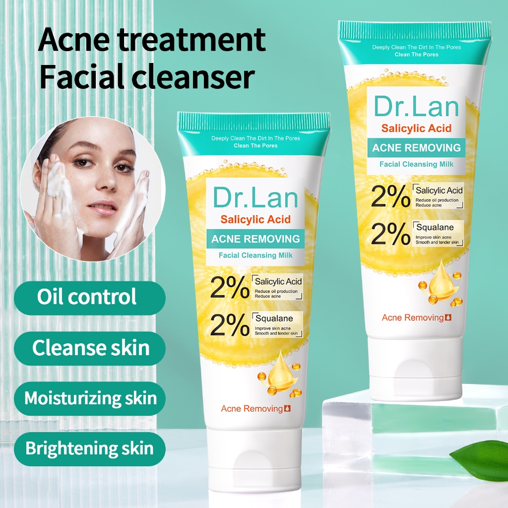 Dr. Lan Salicylic Acid Facial Wash,Salicylic Acid 2%, Acne Treatment ...