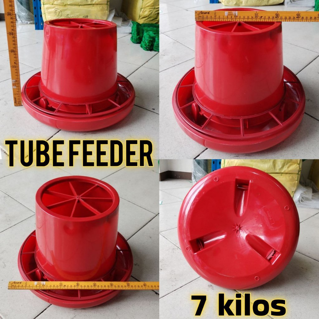 7 KILOS TUBE FEEDER/CHICKEN FEEDER/FEDEER DISPENSER, PET SUPPLY POULTRY ...
