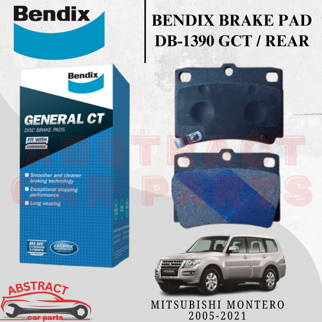 Bendix Brake Pad Rear for MItsubishi MONTERO SPORT 2005-2021 (DB-1390 GCT) | Shopee Philippines