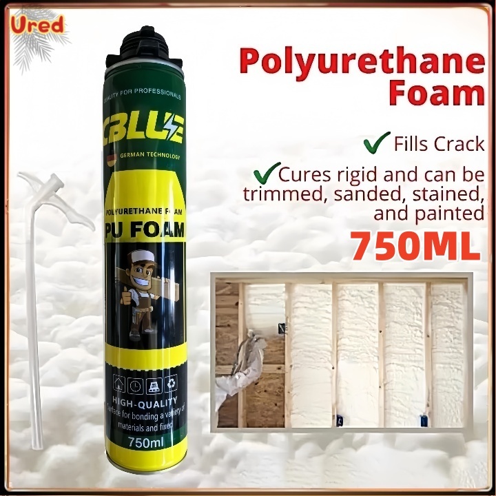 Foam Spray Sealant Polyurethane insulation 750ml for Aircon Or Joints ...