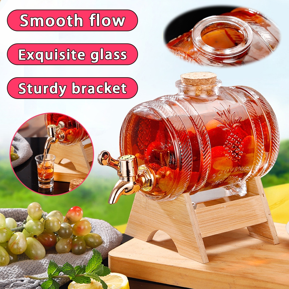 3L/5L Household Juice Jar Glass Wine Bottle Wines Jug Barrel Palamig ...