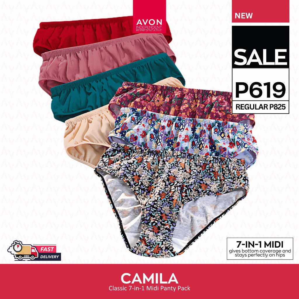 AVON Camila 7-in-1 Midi Classic Panty Pack -Portia, Selena, Erin ...