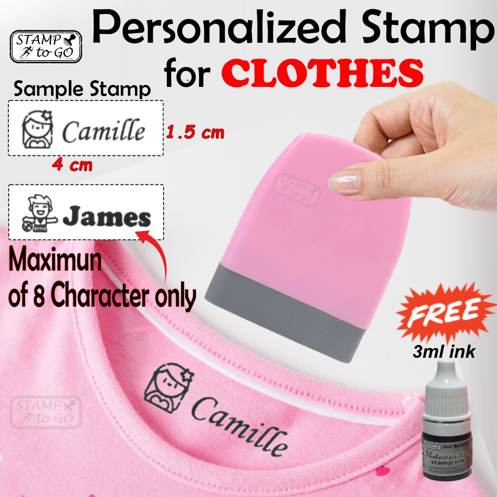 Personalized Clothes Stamp for Labeling - Easy & Durable Solution with ...