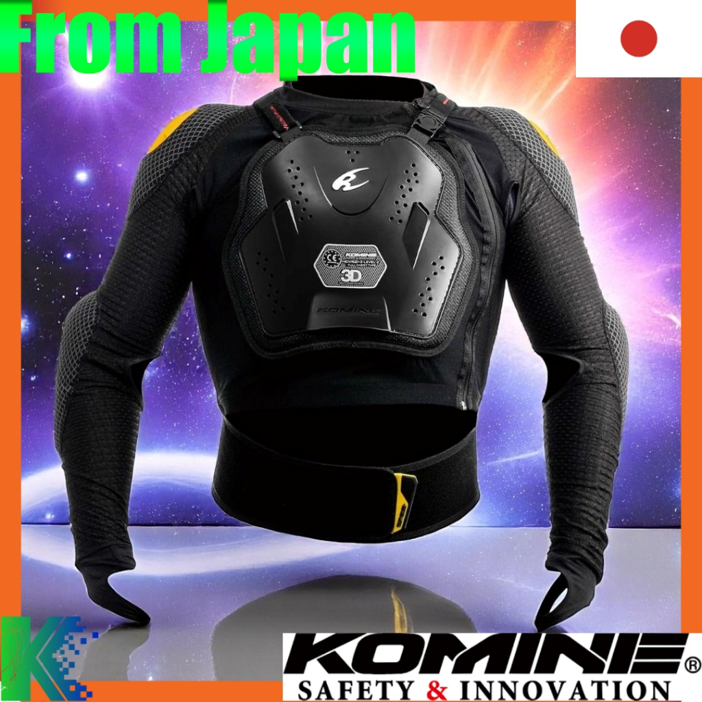KOMINE SK-823 CE Level 2 Safety Jacket - Black - M Size - Premium ...