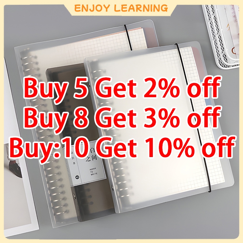 Binder Notebook A5/B5/A4 Loose Leaf Core Papers Refillable Coil Refill Cover Notepads 60sheets ...