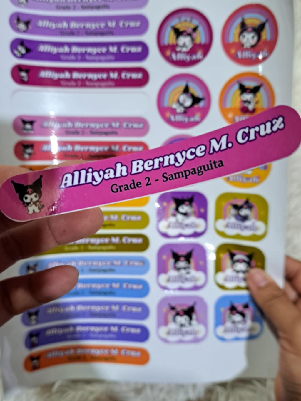 PERSONALIZED NAME STICKERS FOR KIDS – (GLOSSY & WATERPROOF) | Shopee ...