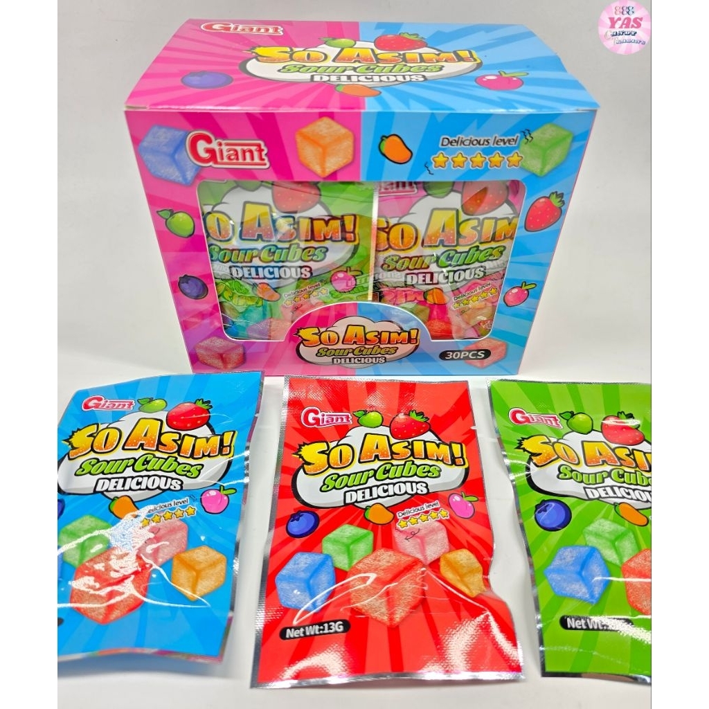 30pcs SO ASIM SOUR CUBES CANDY/loot bag fillers /paninda /giveaways ...
