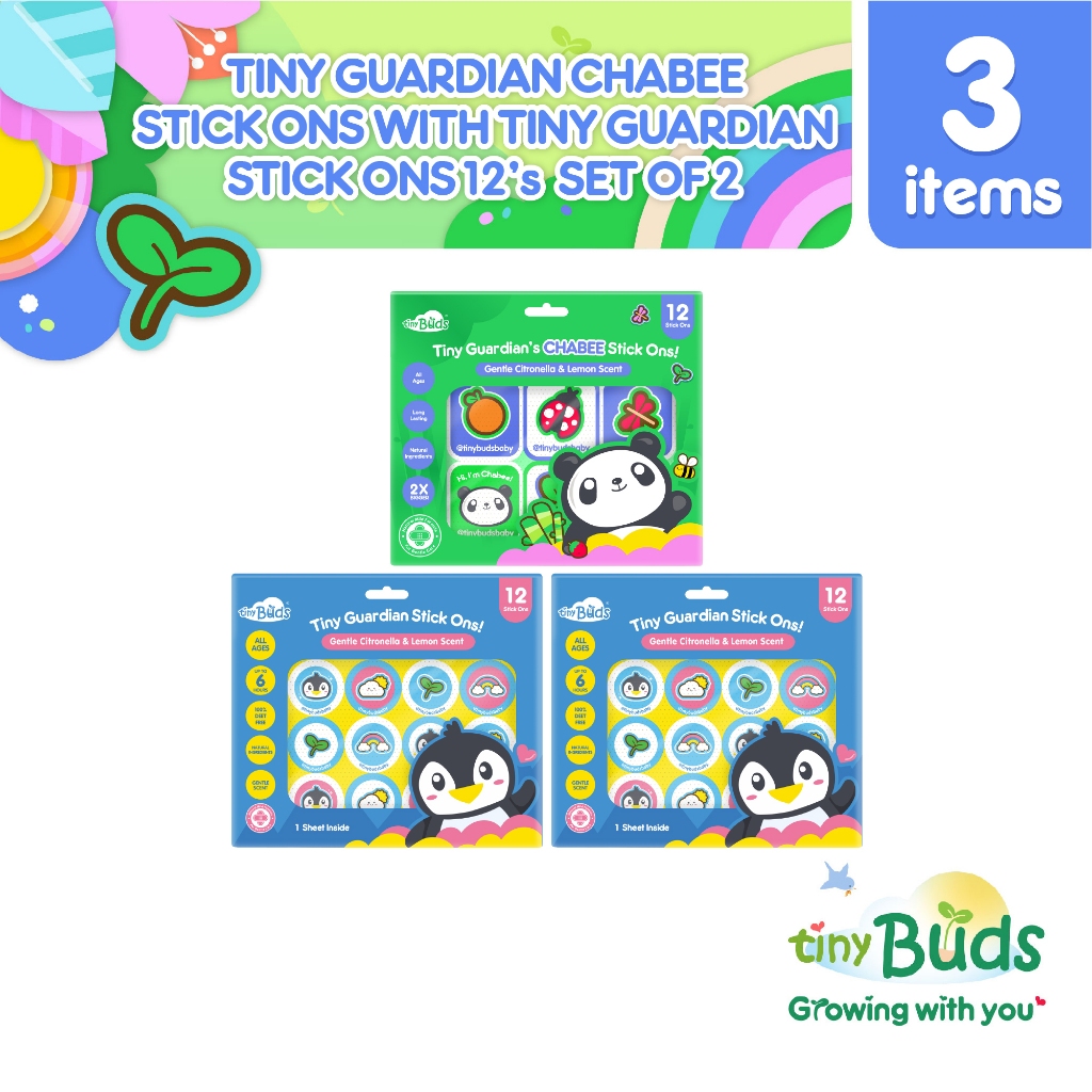 Tiny Buds Tiny Guardian 12 Stick Ons set of 2 with Tiny Guardian's ...