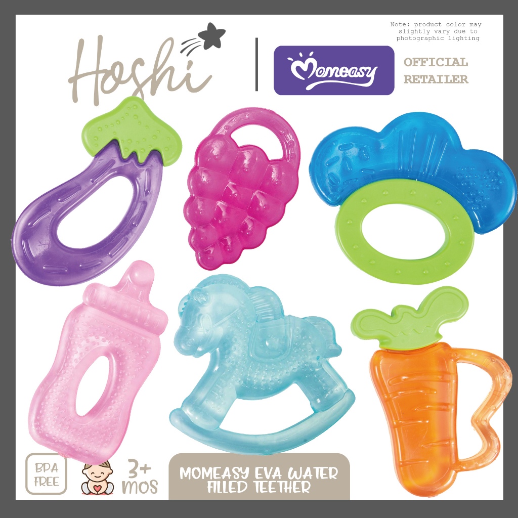 Hoshi Baby x Momeasy Water Filled EVA Soft Teether, Teething Toy for ...