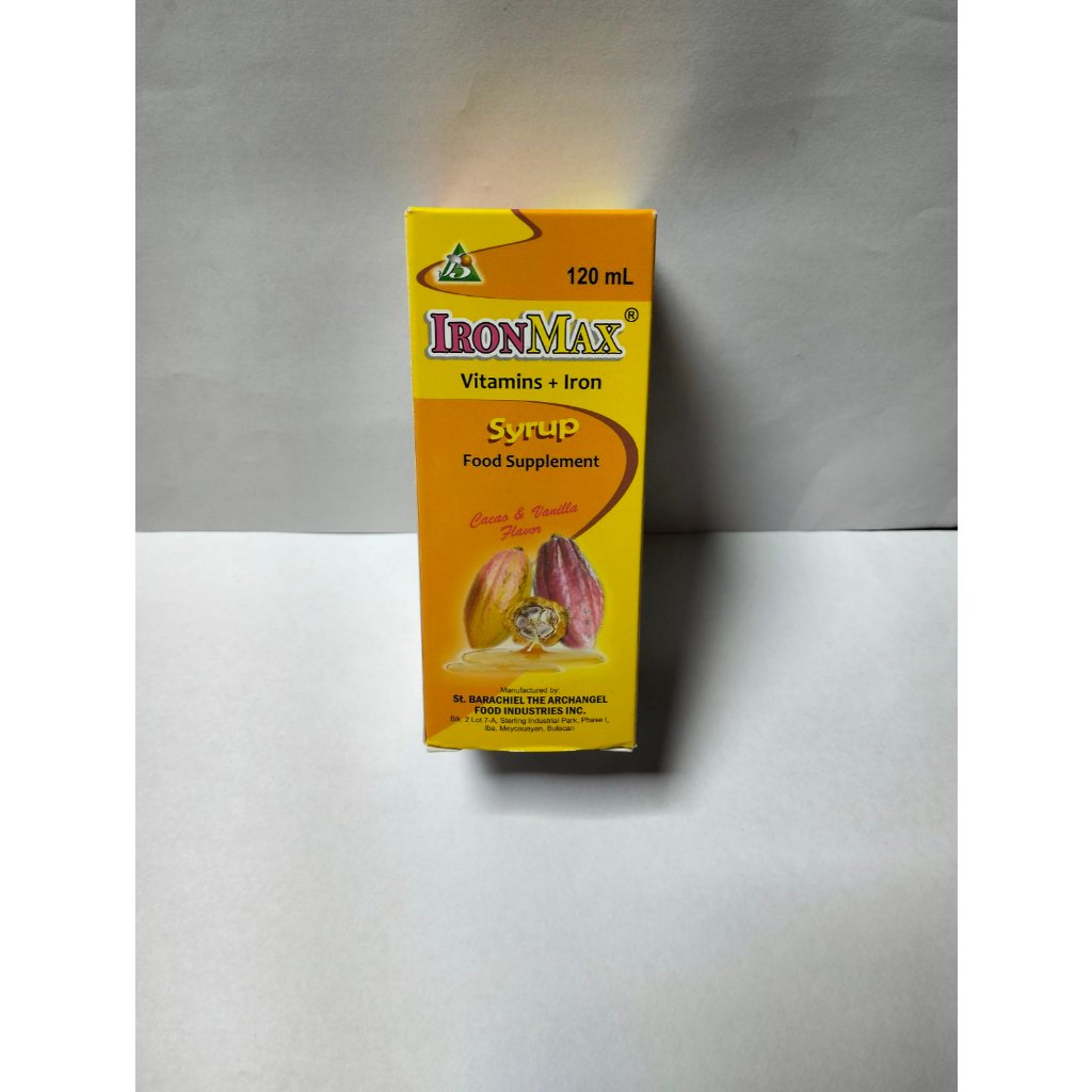 IRONMAX Vitamins + Iron Syrup 120ML Cacao & Vanilla Flavor | Shopee ...