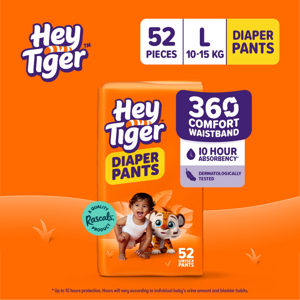 Hey Tiger Diaper Pants, Jumbo Pack - Large, 52 Pads | Shopee Philippines