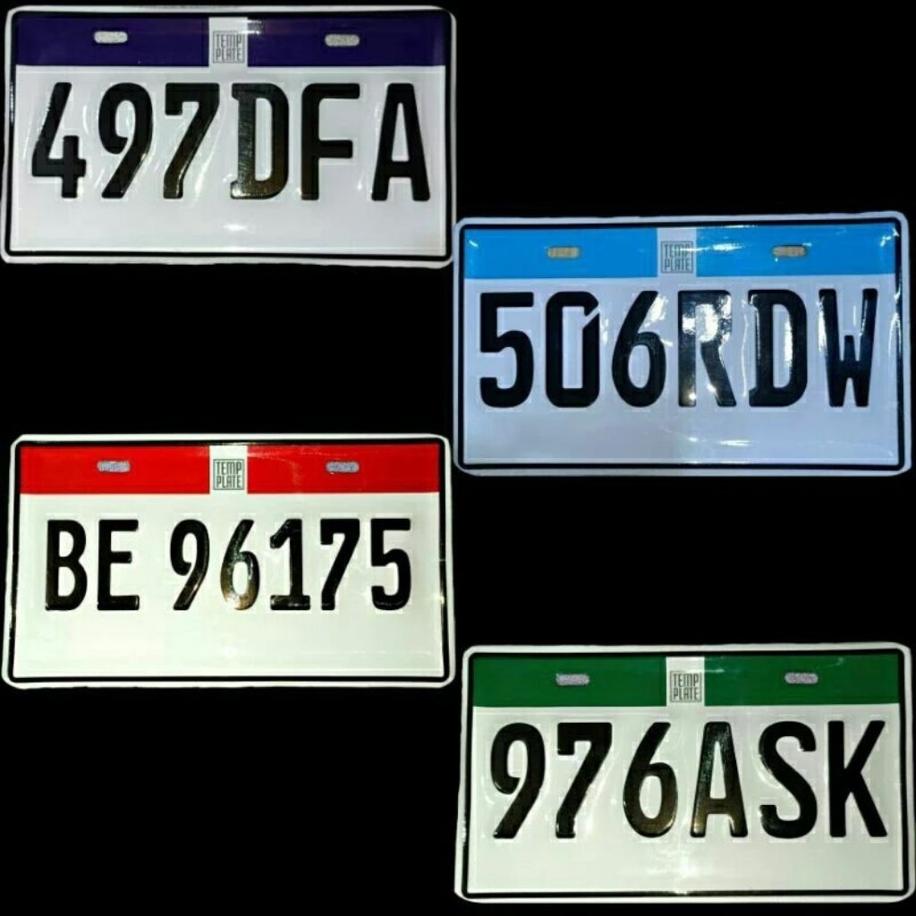 TEMPORARY PLATE MOTORCYCLE NEW PLATE LTO PLATE CUSTOMIZE PLATE | Shopee ...