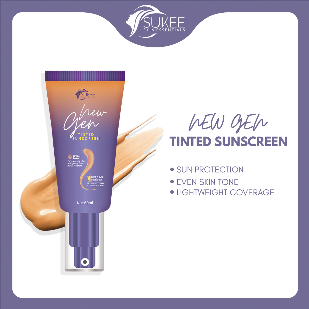 SUKEE Tinted Sunscreen SPF50 PA++ with Niacinamide Brightening ...
