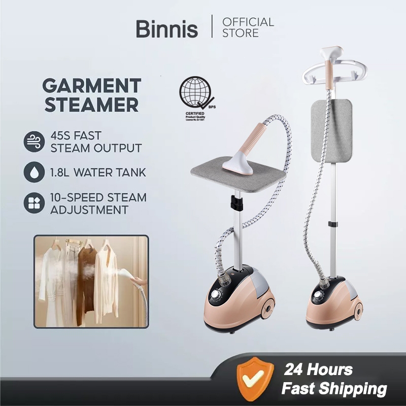 Binnis Garment Steamer Vertical Ironing Machine for Clothes 2 in 1 Dry ...