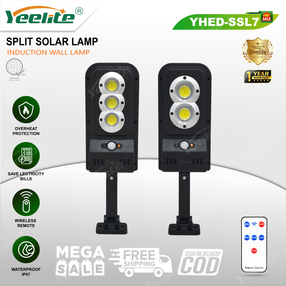 YEELITE Solar Induction Street Light with Sensor 3 Modes Waterproof 2 ...