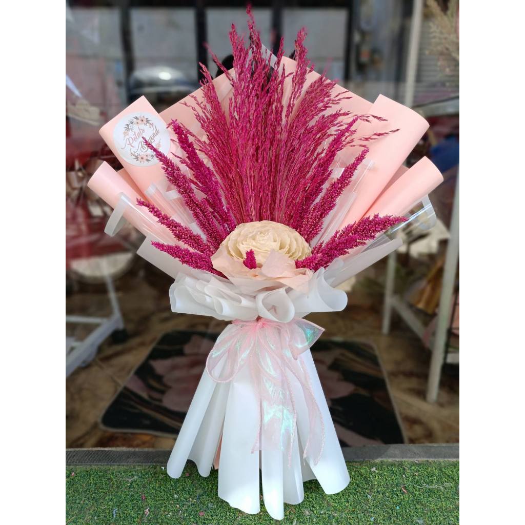 REAL DRIED SINGLE FOSSILIZED FLOWER BOUQUET HANDCRAFTED DRIED FLOWER ...