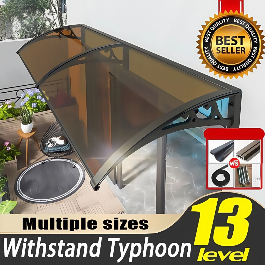 【Durable for 20 years】Heavy-duty Awning Canopy with Bracket Frame ...