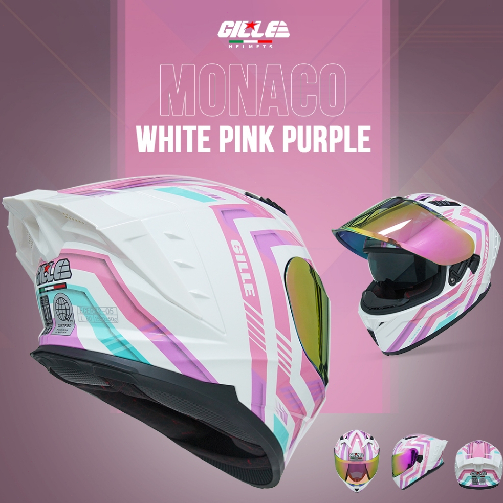 GILLE 843 GTS V1 MONACO Motorcycle Helmets Full Face Dual Visor Helmet ...