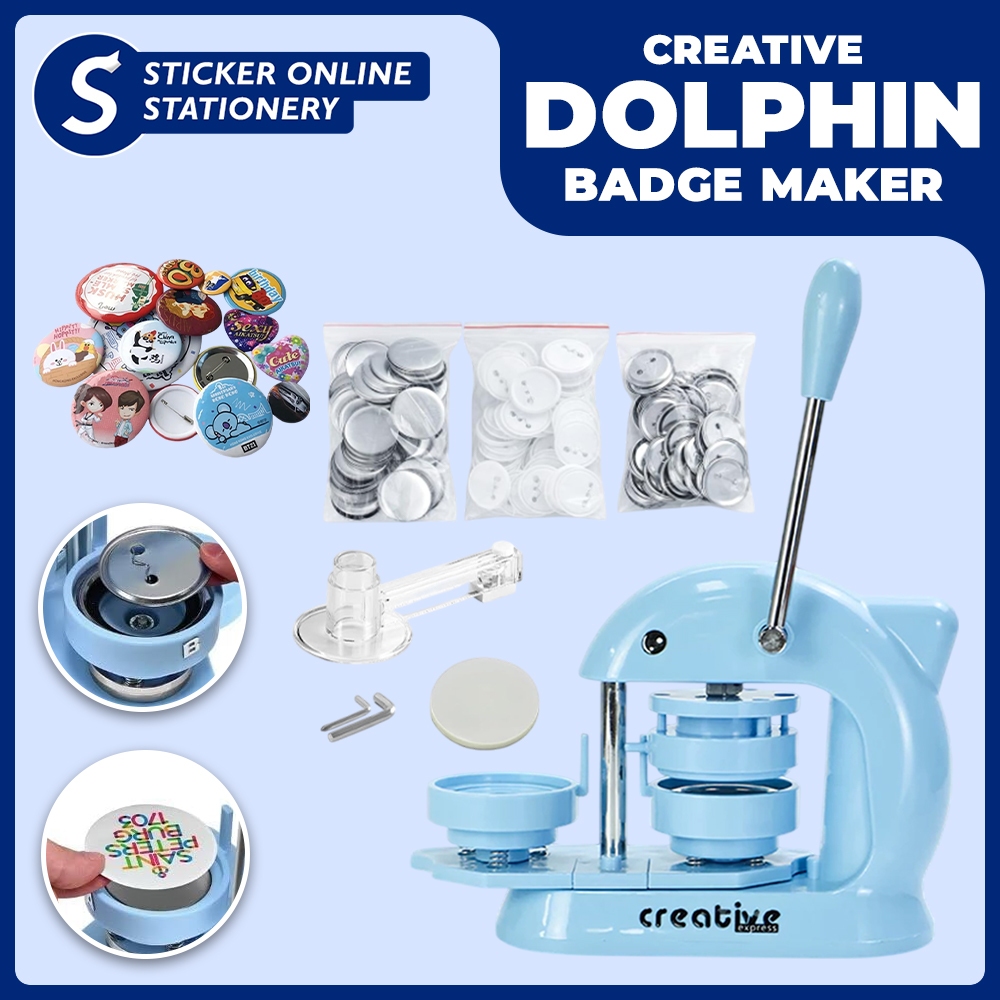 Creative Badge Maker Machine Pin Maker Machine Fancy Dolphin Making ...