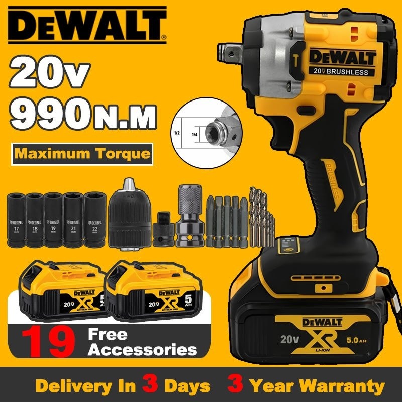 Dewalt 990NM Heavy Duty Impact Wrench Cordless Brushless Screwdriver ...