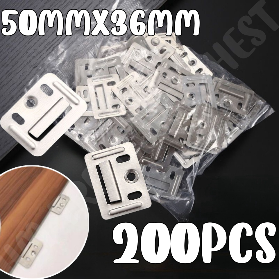 100pcs Metal Clip Wall Clip Fluted Wall Panel For Wpc Wall And Ceiling ...