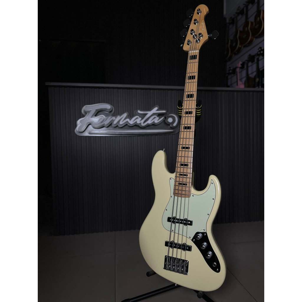 Fermata FJ-1 Jazz Bass Electric Guitar with Stainless Steel Frets - 4 ...