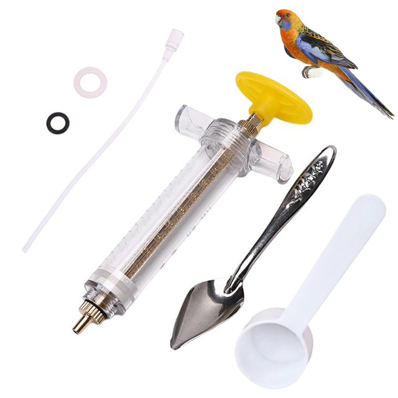 Bird Syringe Feeder Baby Bird Hand Feeding Syringe with Tube Injection ...