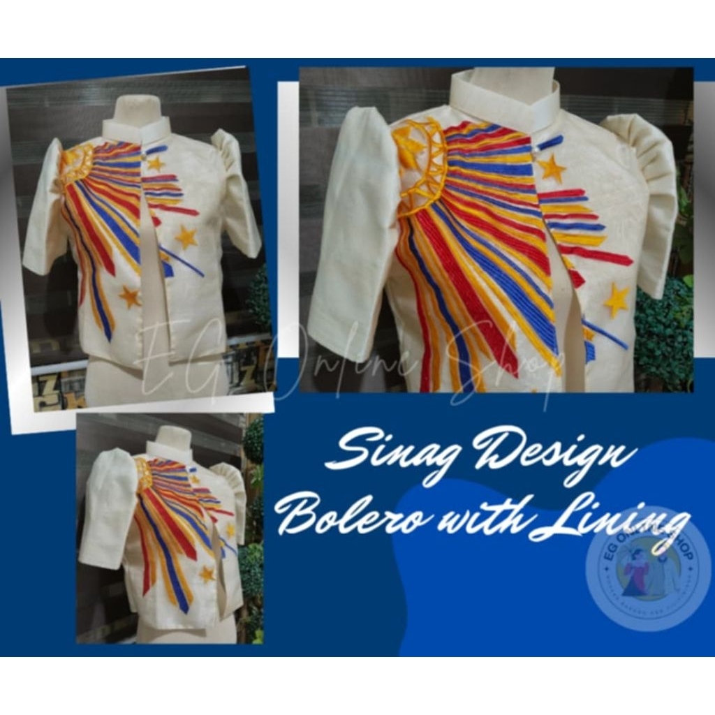Sinag Bolero / Modern Filipiniana Bolero / Sinag Filipiniana ...