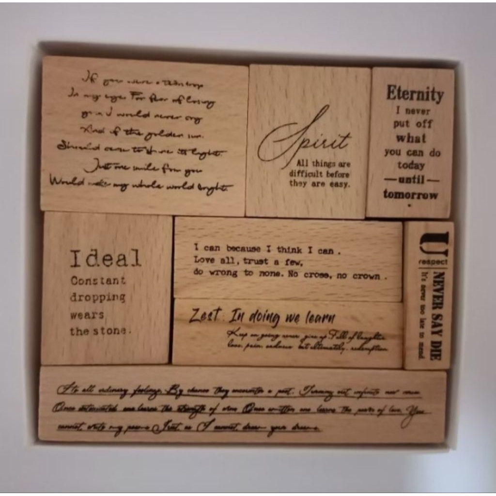 New Wooden stamp- English Phrases Series sold per piece | Shopee ...