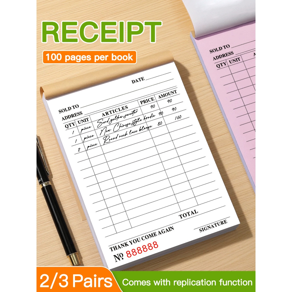Carbonized Resibo Receipt Wholesale With Carbon Paper Duplicate ...