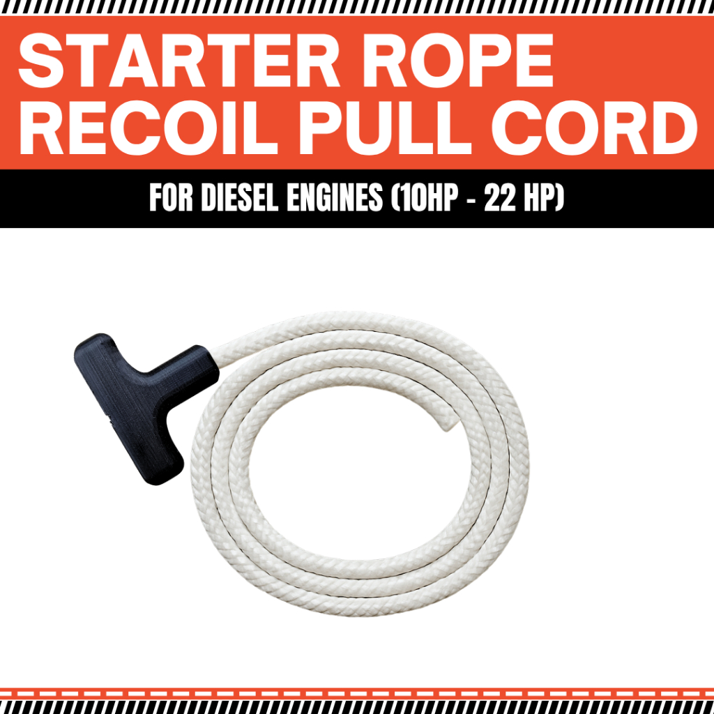 Starter Rope Recoil Pull Cord with Handle | Diesel Engine Starter Rope ...