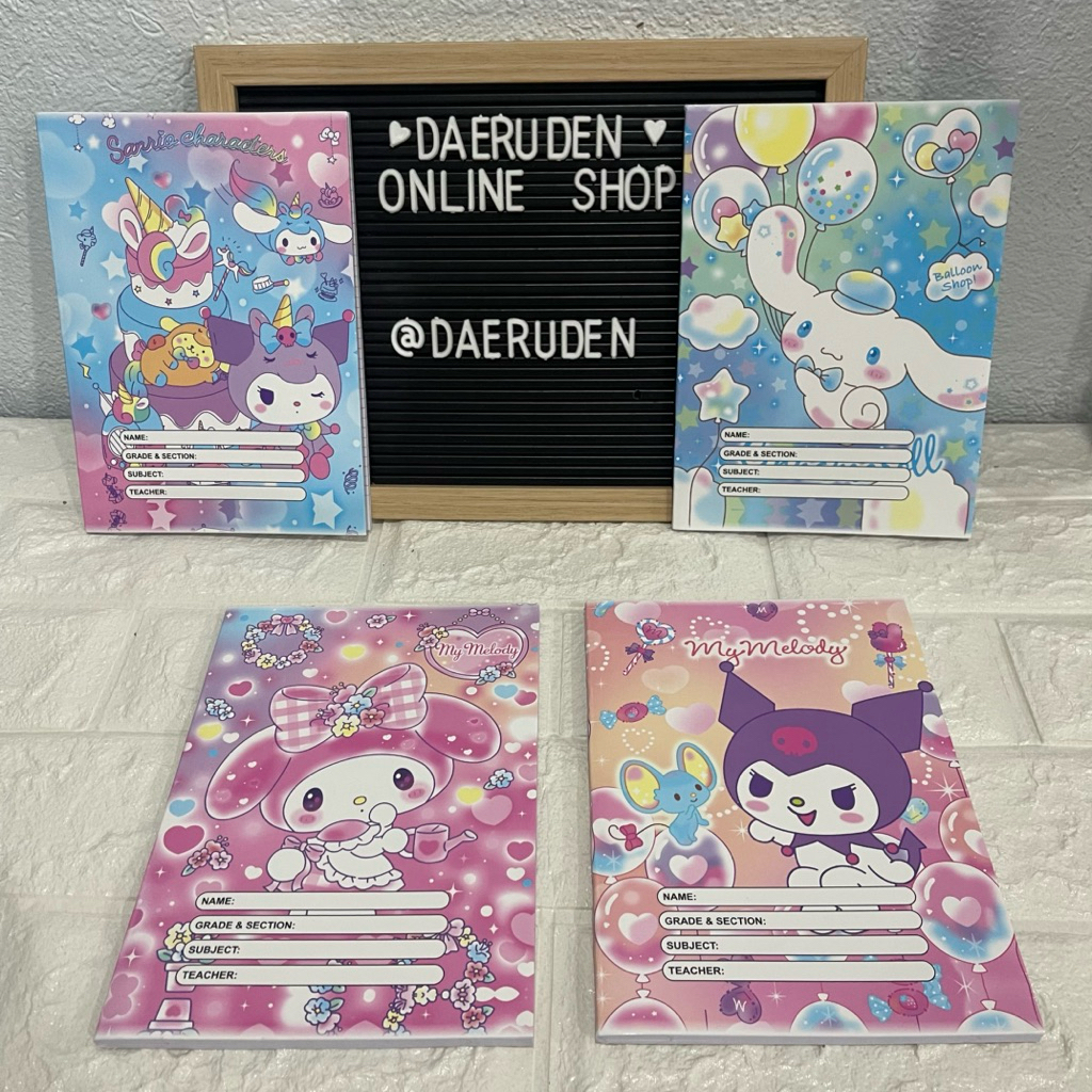 Sanrio Characters New Writing Composition Notebook with Name Label ...