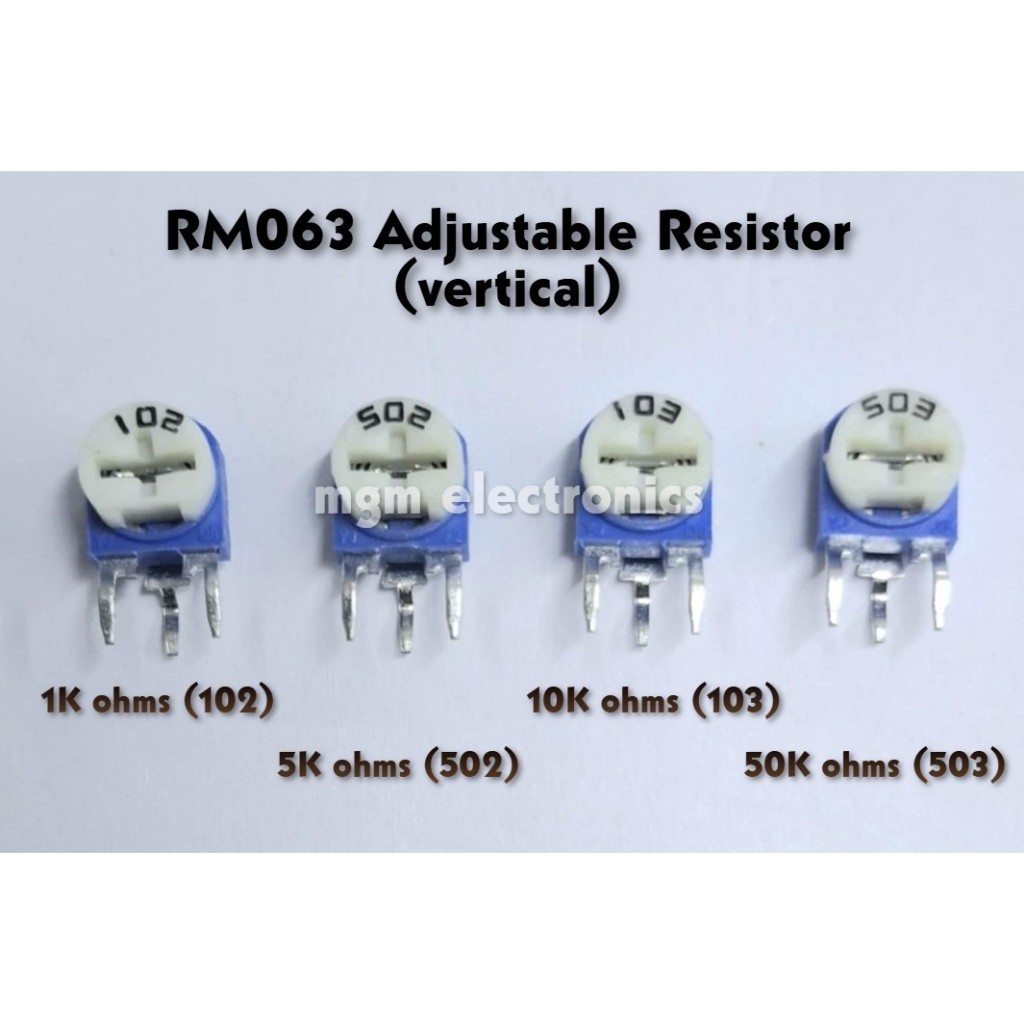 2PCs/LOT RM063 variable resistor 1K 5K 10K 50K ohm blue / white Trimmer ...