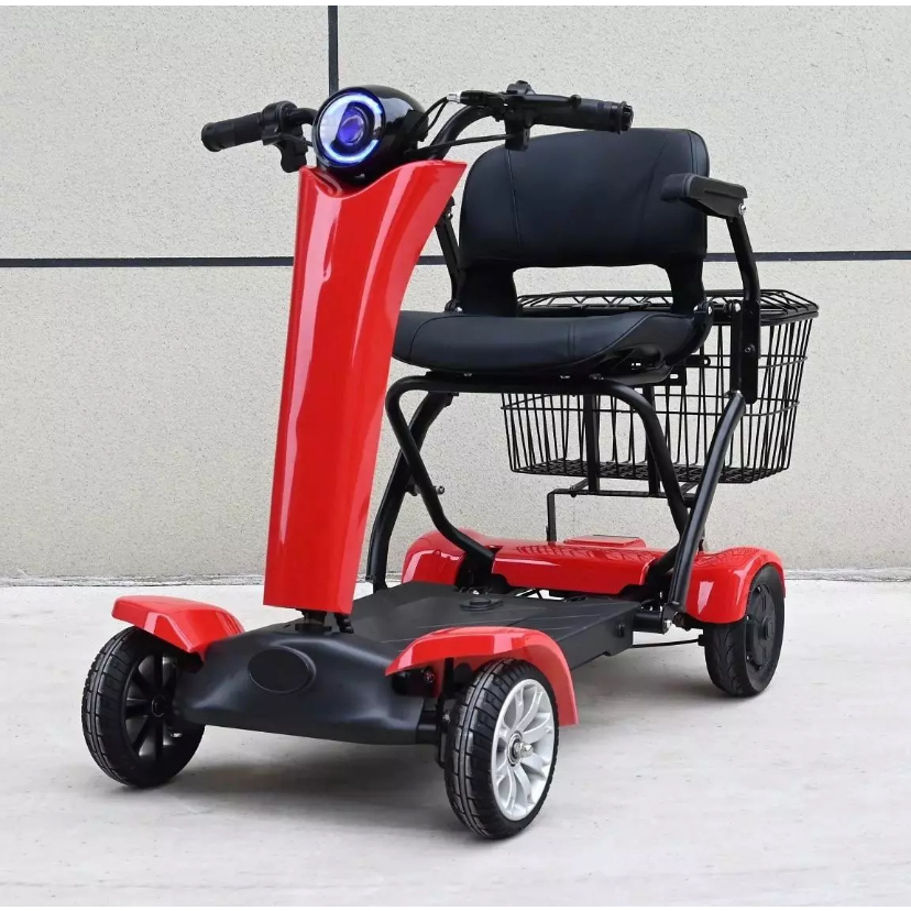4 Wheels Automatic Folding Electric Scooter For Elderly Mini Mobility ...